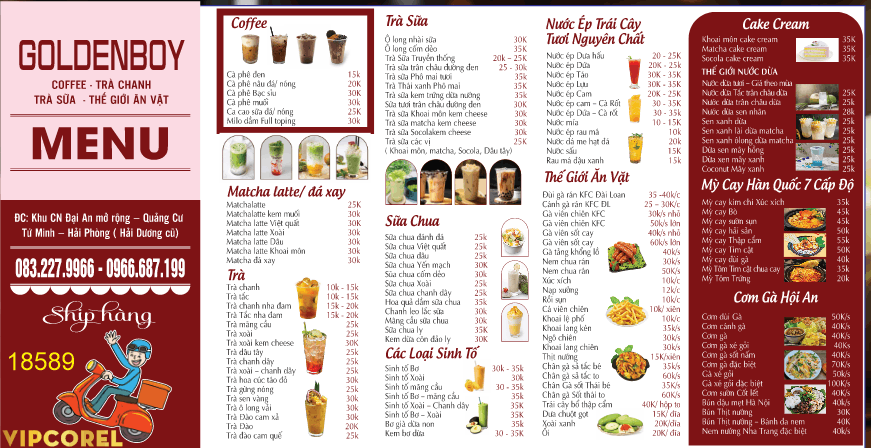 Menu coffee trà chanh trà sữa thế giới ăn vặt | VIPcorel.com - Thư viện ...